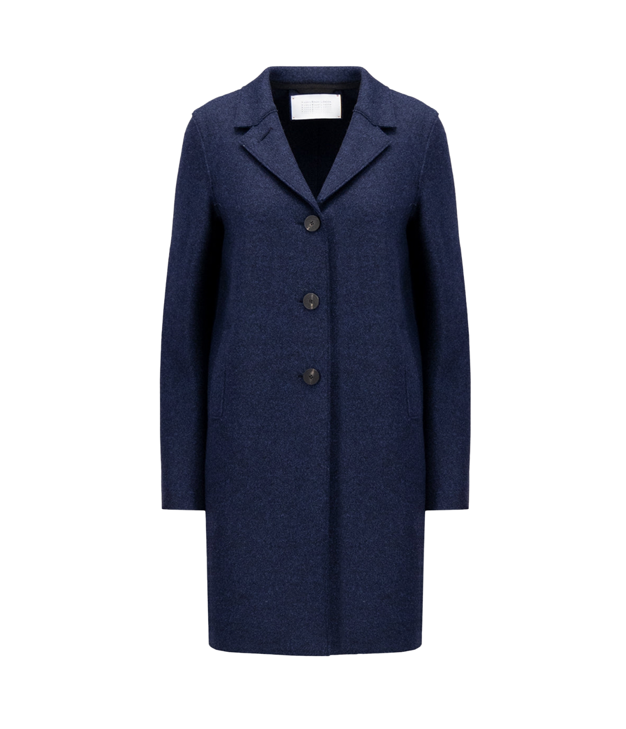 Boxy Light Pressed Wool Coat in Navy – Mode Sportif