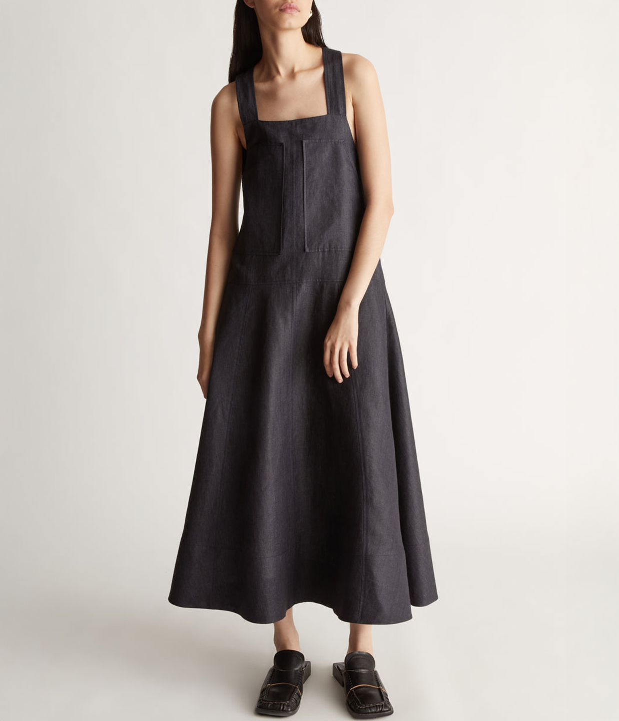 Andre Apron Dress in Ink – Mode Sportif