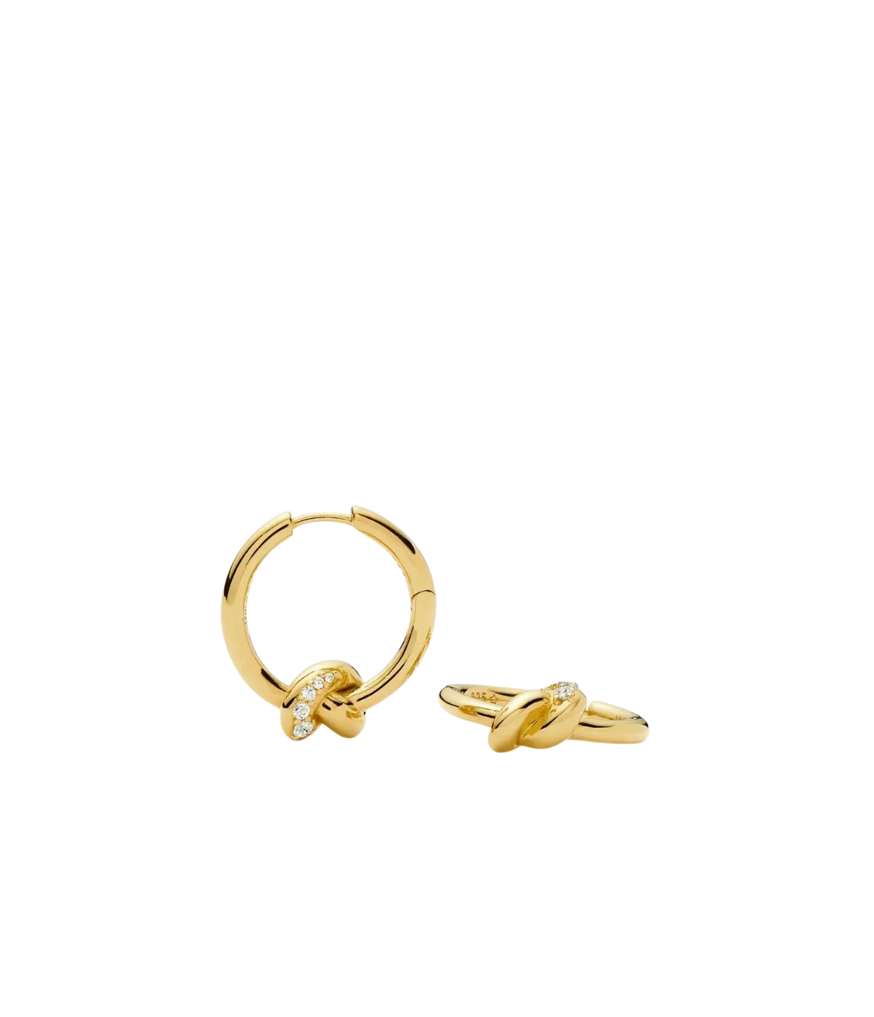 Missoma Lucy Williams Pave Knot Small Hoop Earrings – Mode Sportif